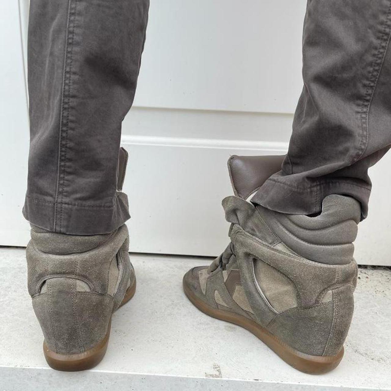 Isabel Marant wedge trainers size 5 khaki greenish... - Depop