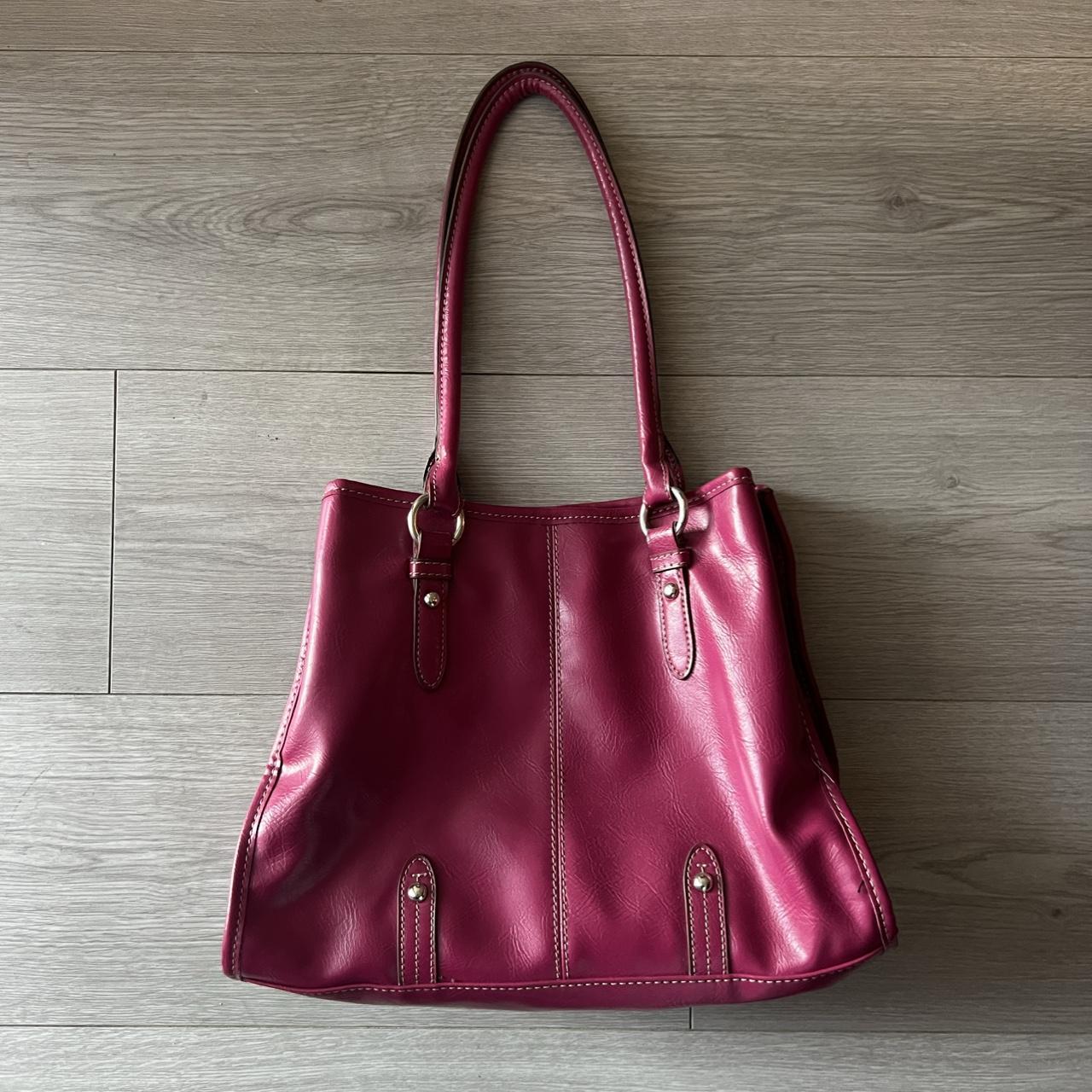 Pink Merona shoulder bag with inside pockets, a... - Depop