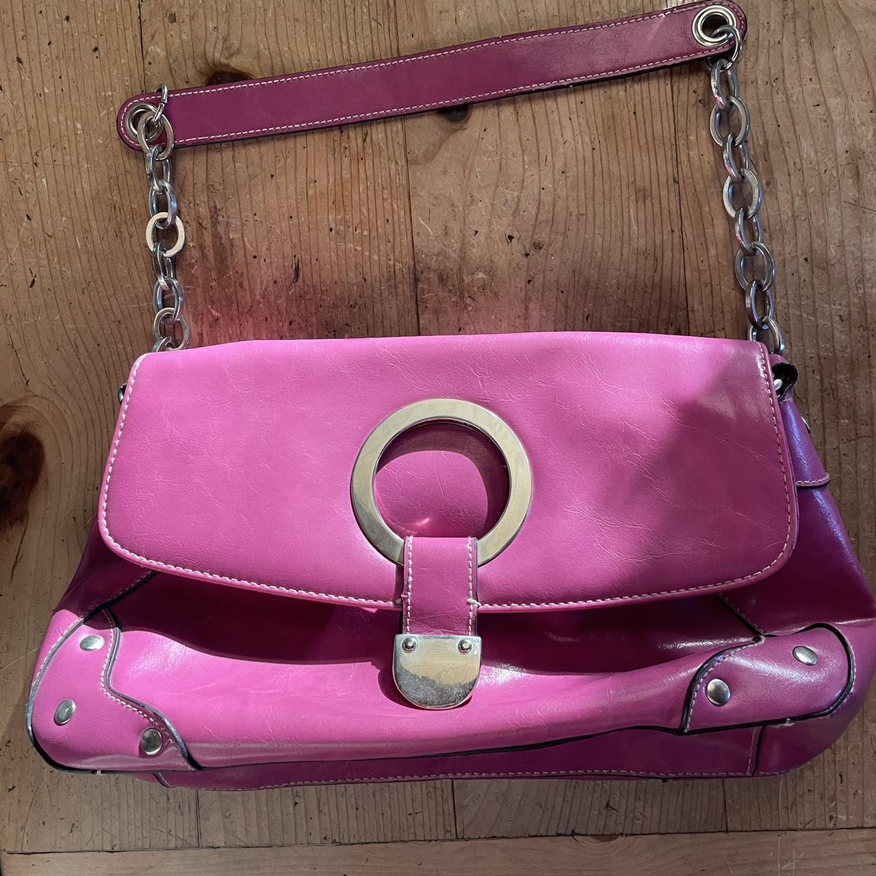 Super pretty pink hand bag- spacious inside... - Depop