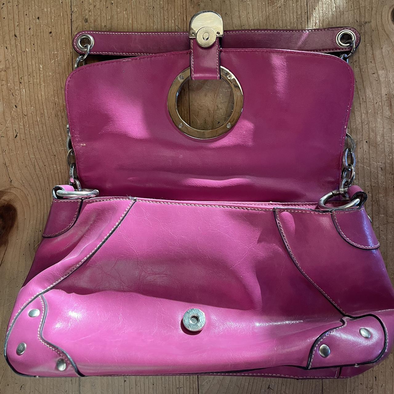 Super pretty pink hand bag- spacious inside... - Depop