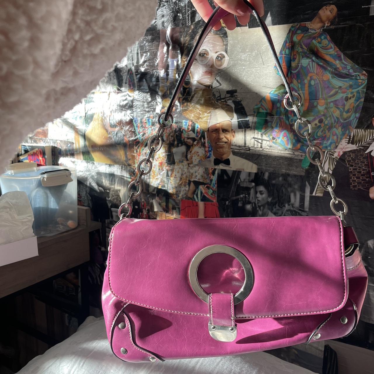 Super pretty pink hand bag- spacious inside... - Depop