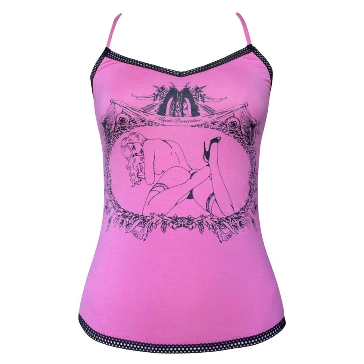 Vintage Y2k Sexy Graphic Camisole By Agent Depop