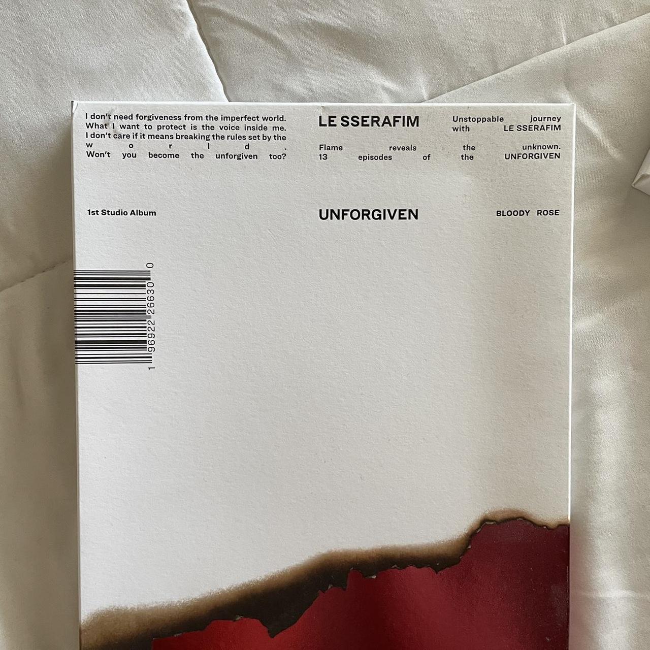le sserafim unforgiven bloody rose album, selling... - Depop