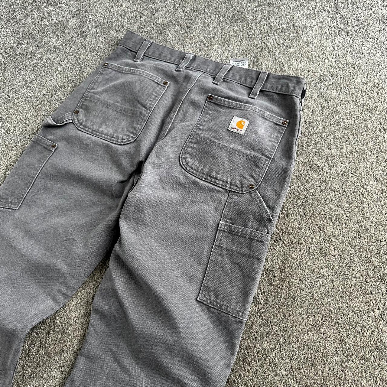 Vintage grey Carhartt double knee carpenter pants -... - Depop