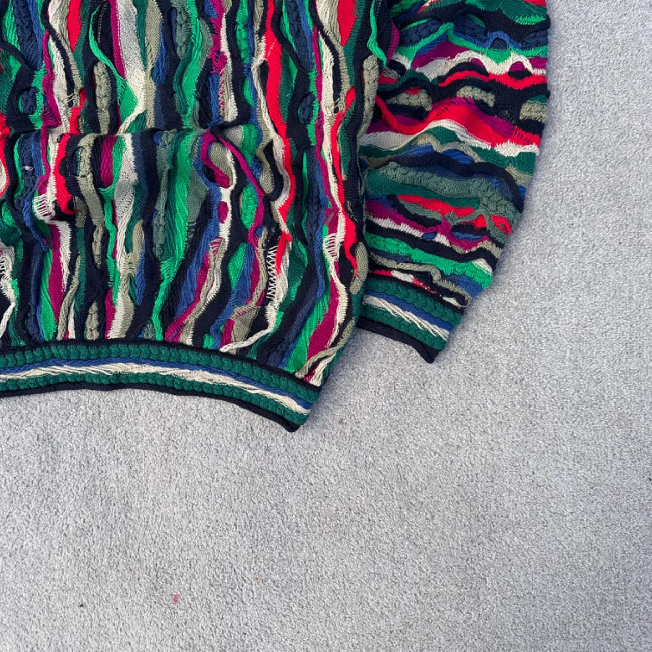 Vintage 90s retro Coogi abstract pattern textured 3D... | Depop