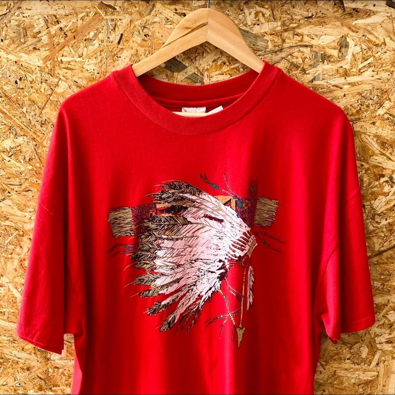 Vintage red graphic tshirt - Printed graphic... - Depop