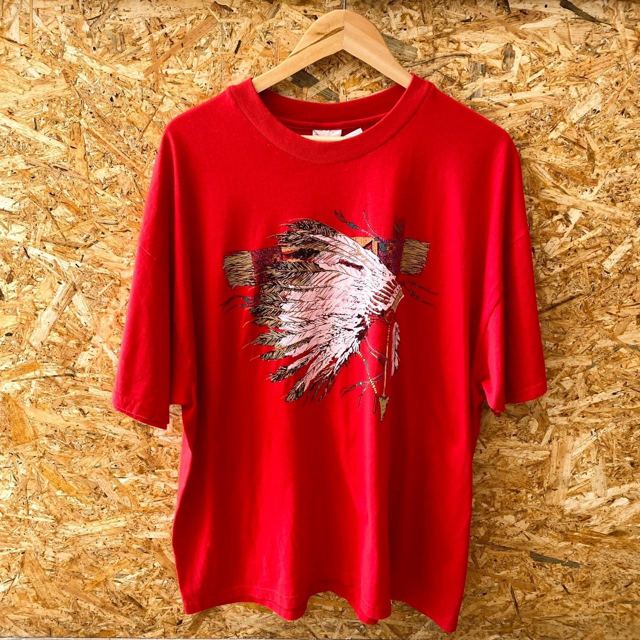 Vintage red graphic tshirt - Printed graphic... - Depop