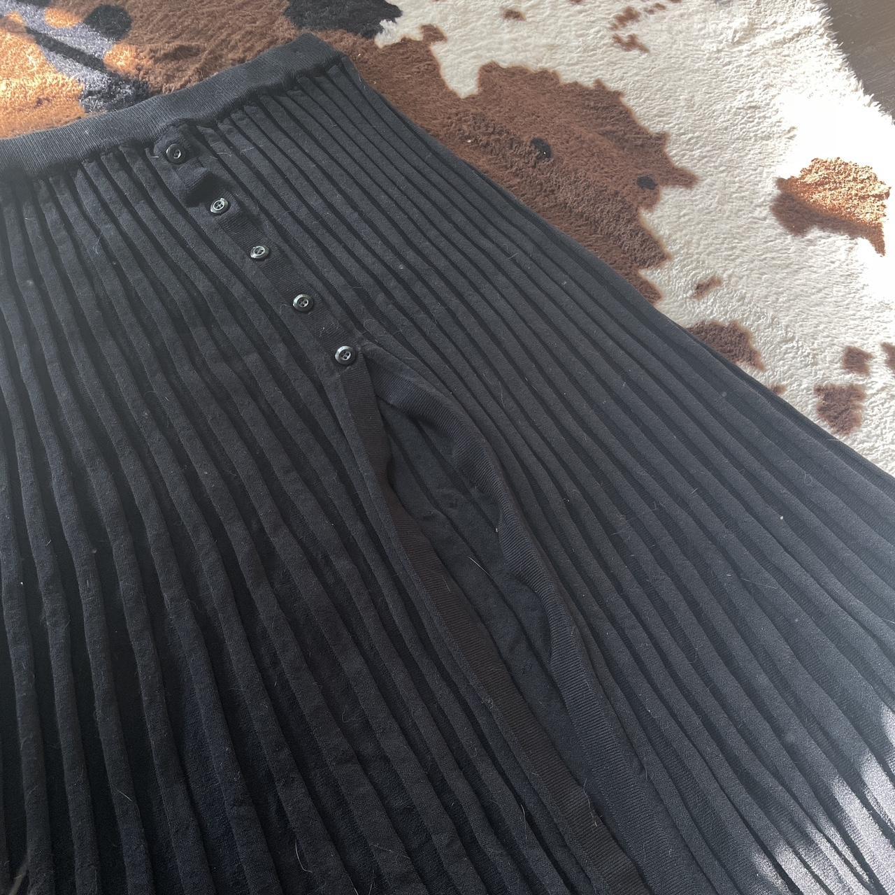 Midi pleated split skirt. Ultra stretchy material.... - Depop