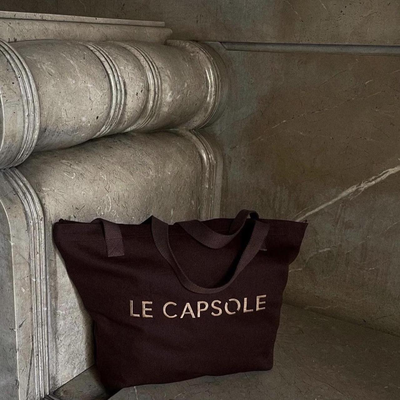Le Capsole Brown Tote Bag Swedish brand BNWOT - Depop