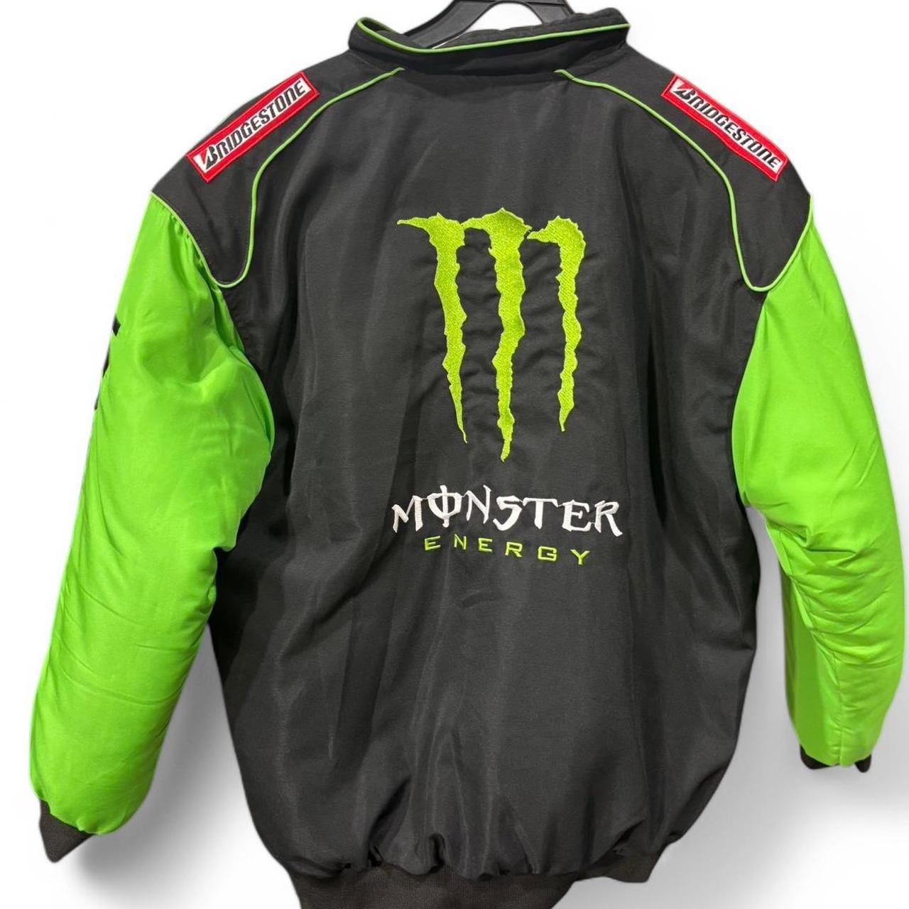 Kawasaki Monster Energy Jacket - black and green... | Depop