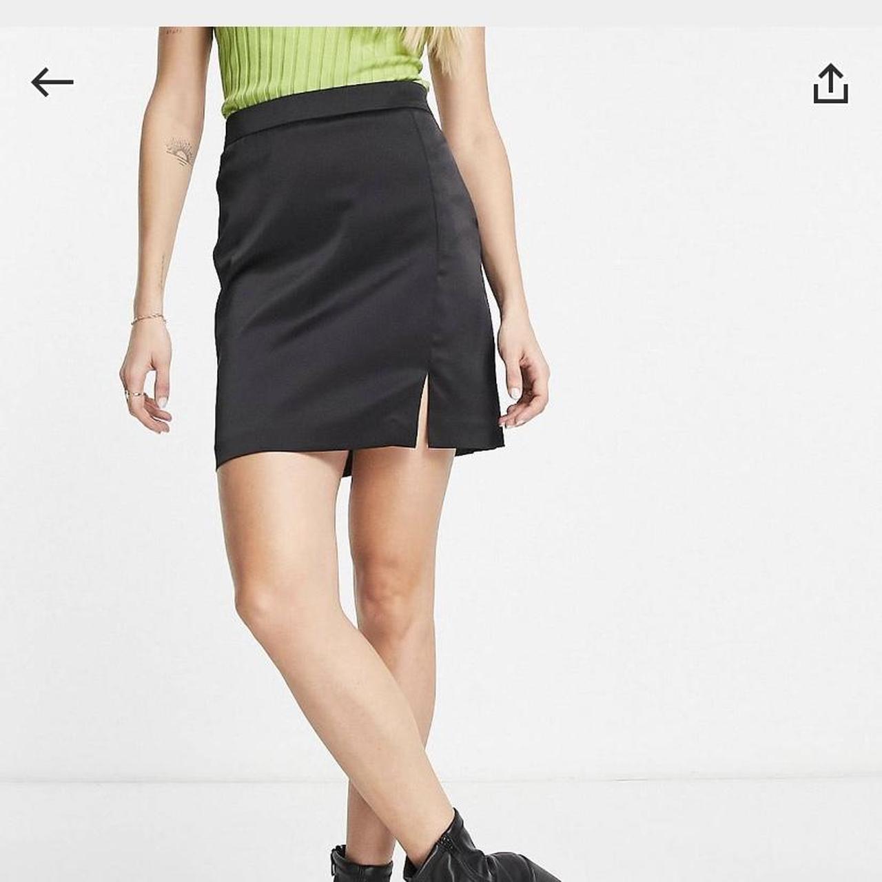 New Look tall satin mini skirt in black Brand new... - Depop