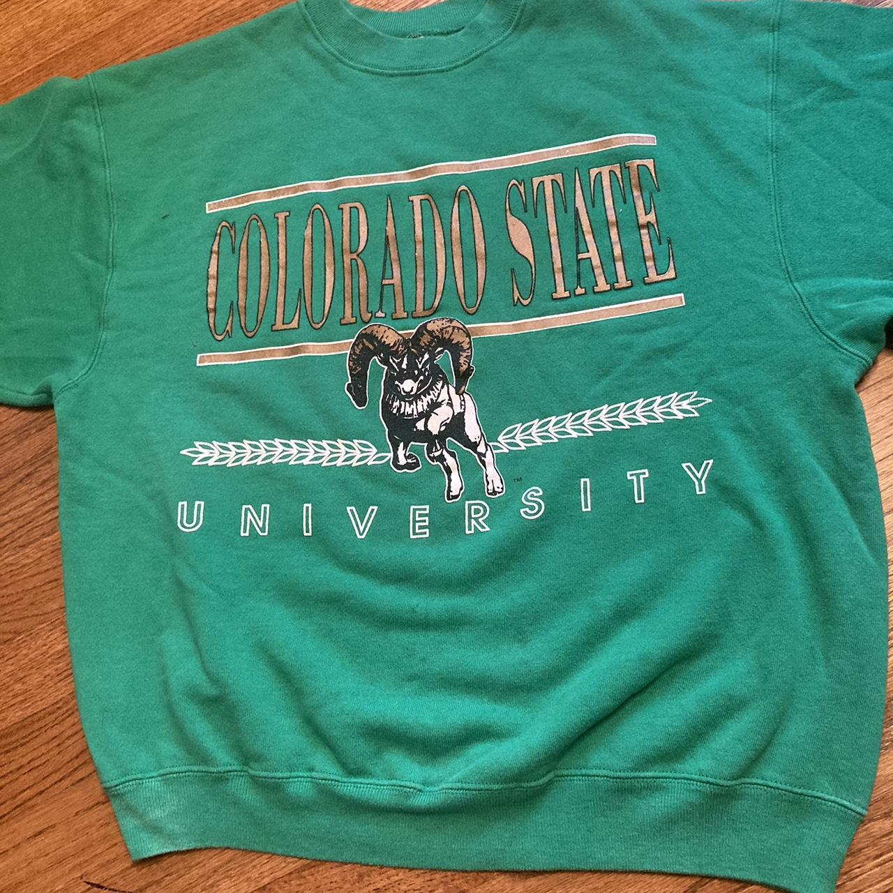 Vintage CSU Rams crewneck Light stain see photos... - Depop