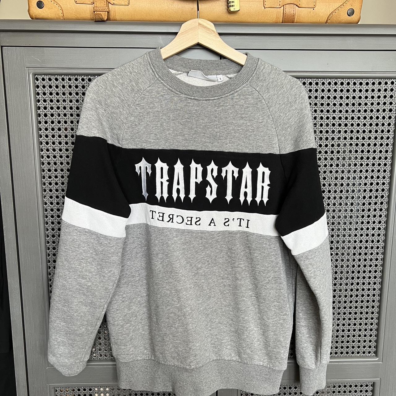 Trapstar Grey Sweatshirt/Jumper Embroidered... - Depop