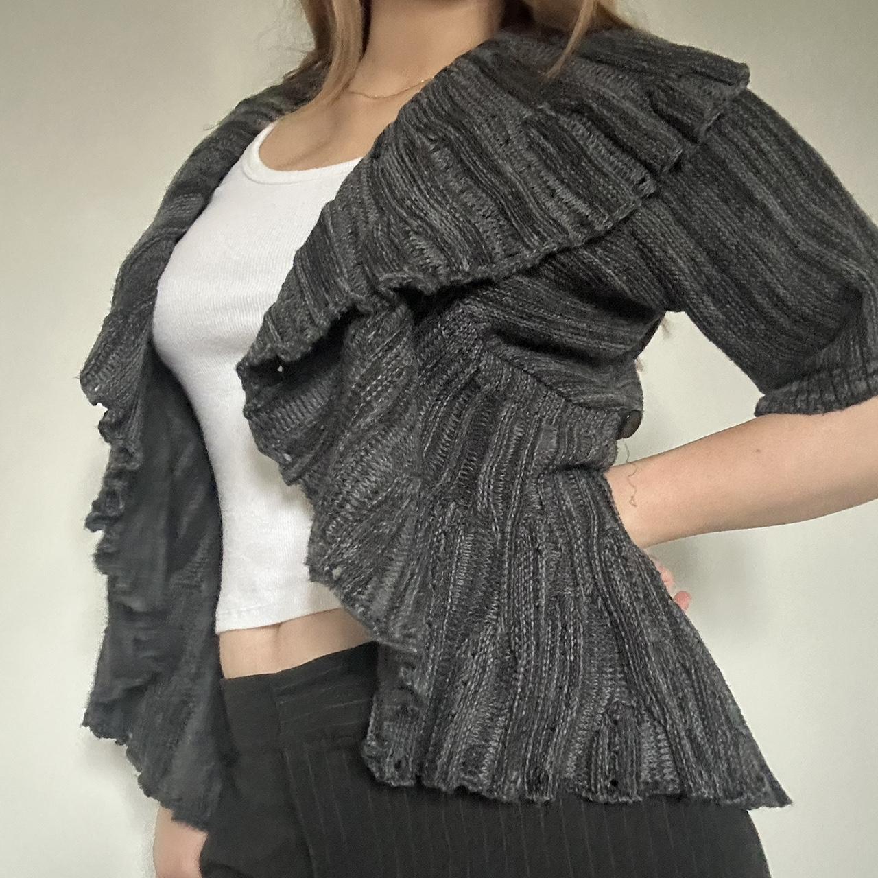 Vintage pilot floaty fairycore grey cardigan True to... - Depop