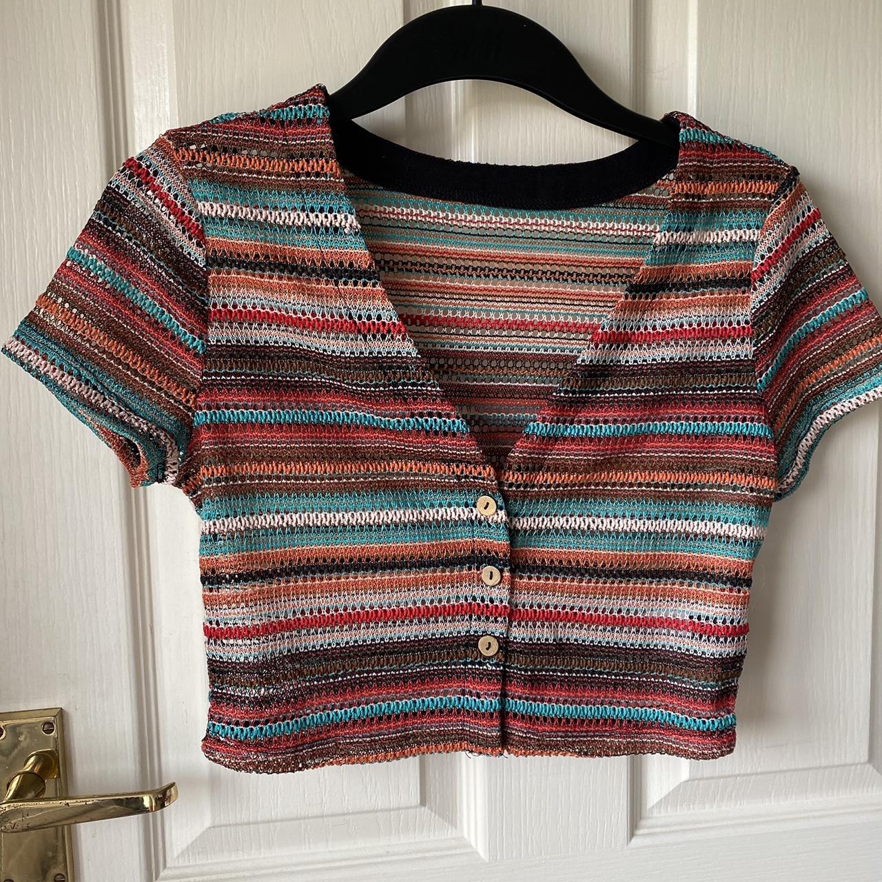 Gorgeous woven crop top 🧶 Perfect condition, never... - Depop