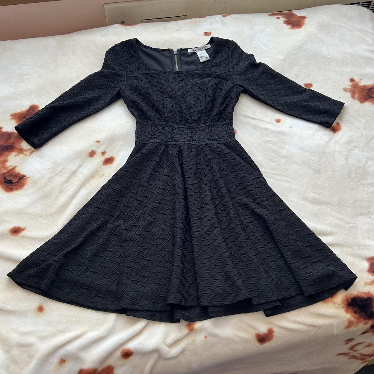 American Rag Cie Women's Black and Navy Dress | Depop