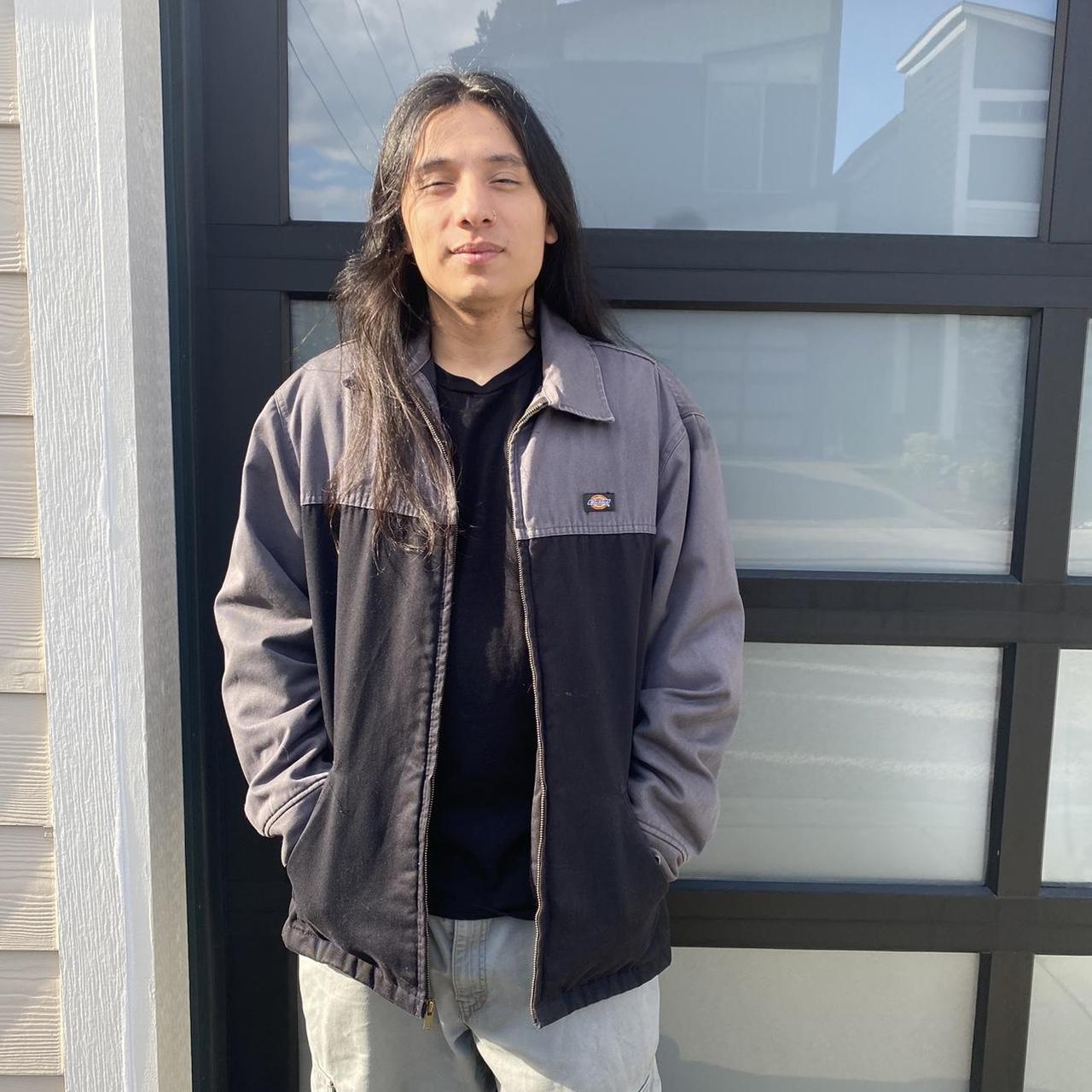 Dickies Men's Black and Grey Jacket | Depop