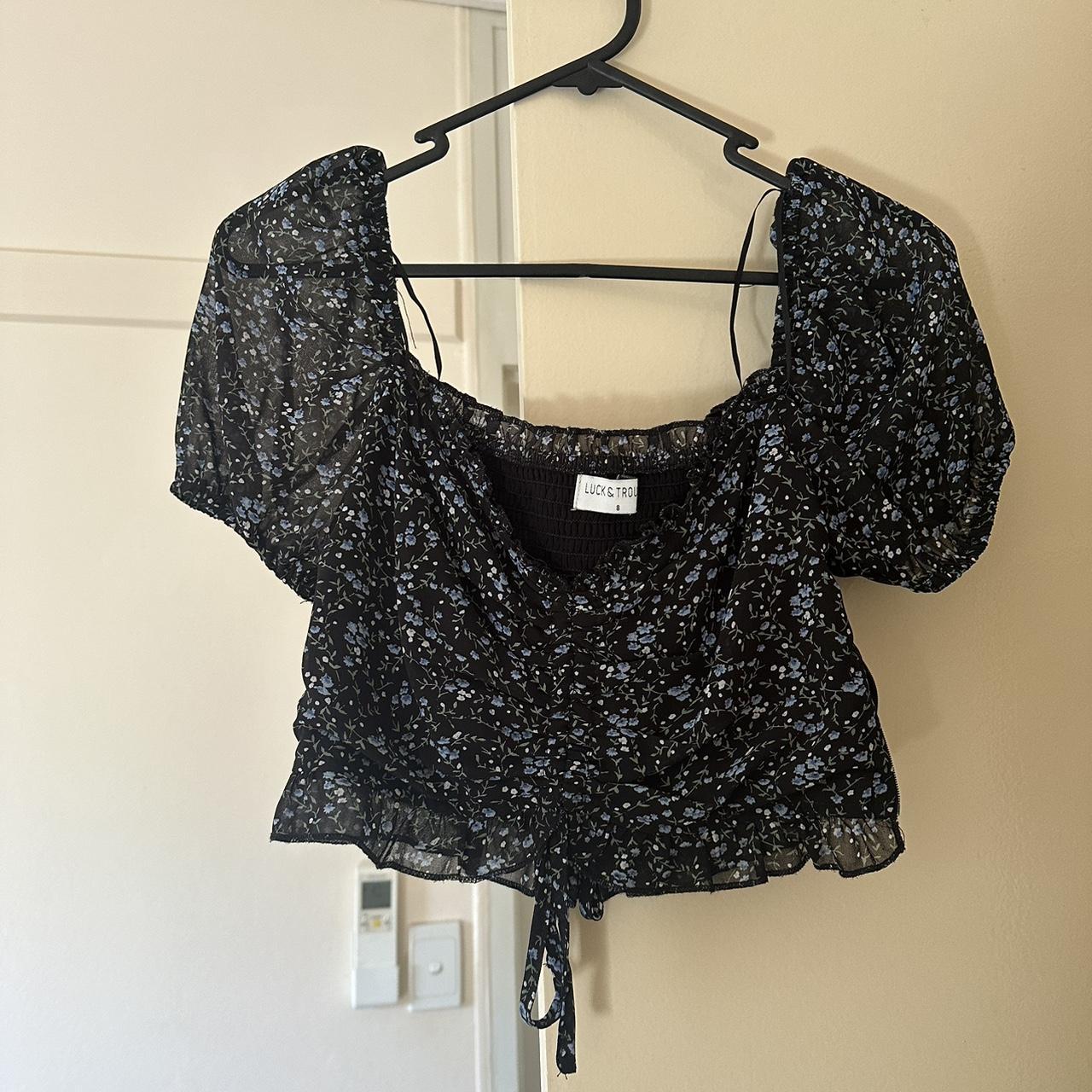 Luck and trouble top Size 8 No returns - Depop