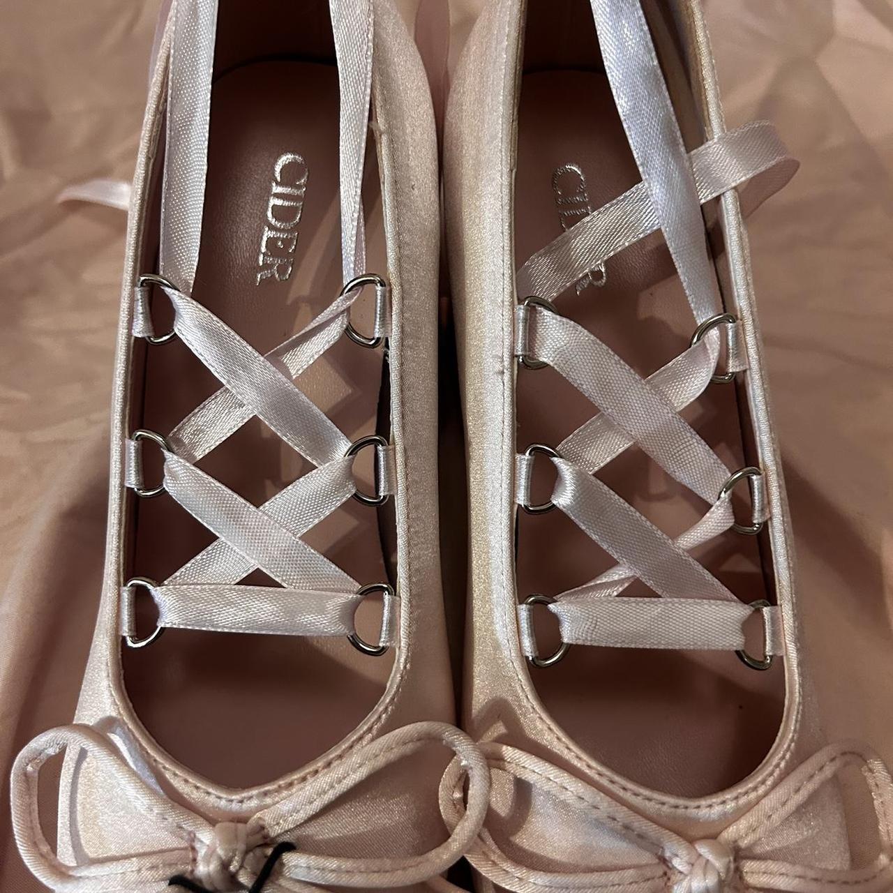 Brand new Cider ballet lace up Mary Jane heels... - Depop