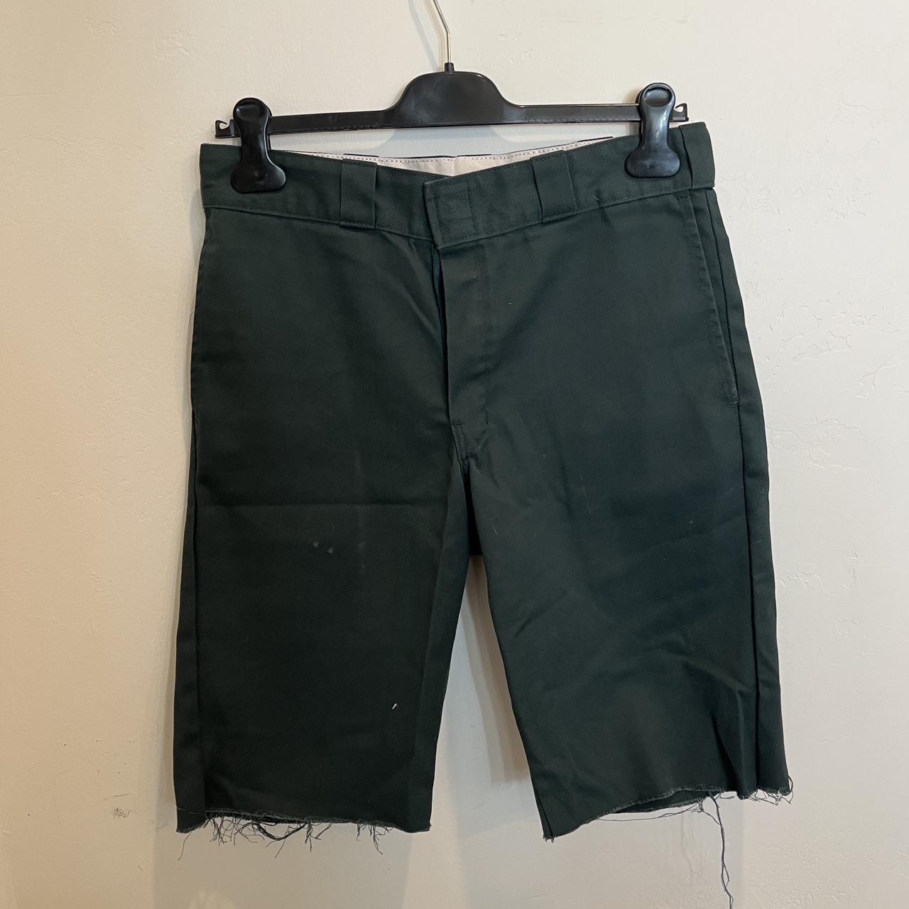 Dickies cut off forest green shorts - Depop