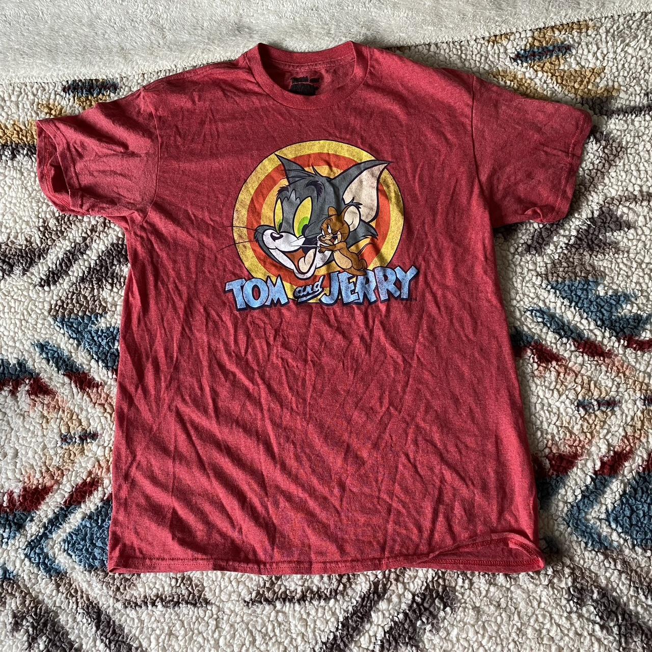 Red Tom and Jerry Tee Brand new Never worn Size... - Depop