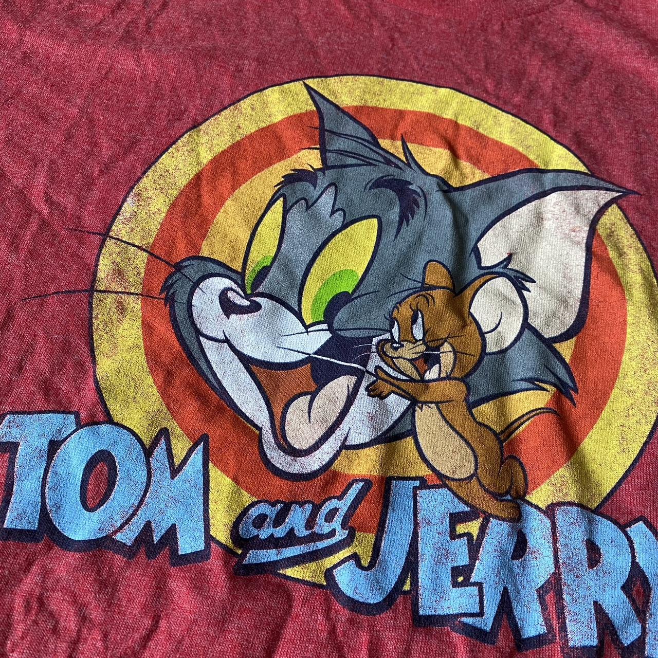 Red Tom and Jerry Tee Brand new Never worn Size... - Depop