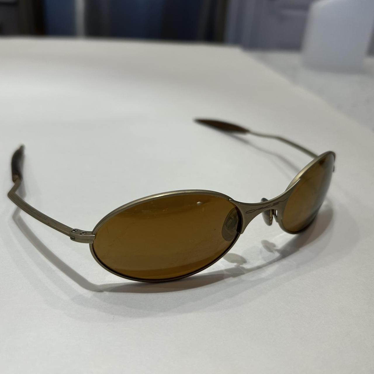 RARE Vintage Oakley E-Wire 1.0 Sunglasses Gold... - Depop