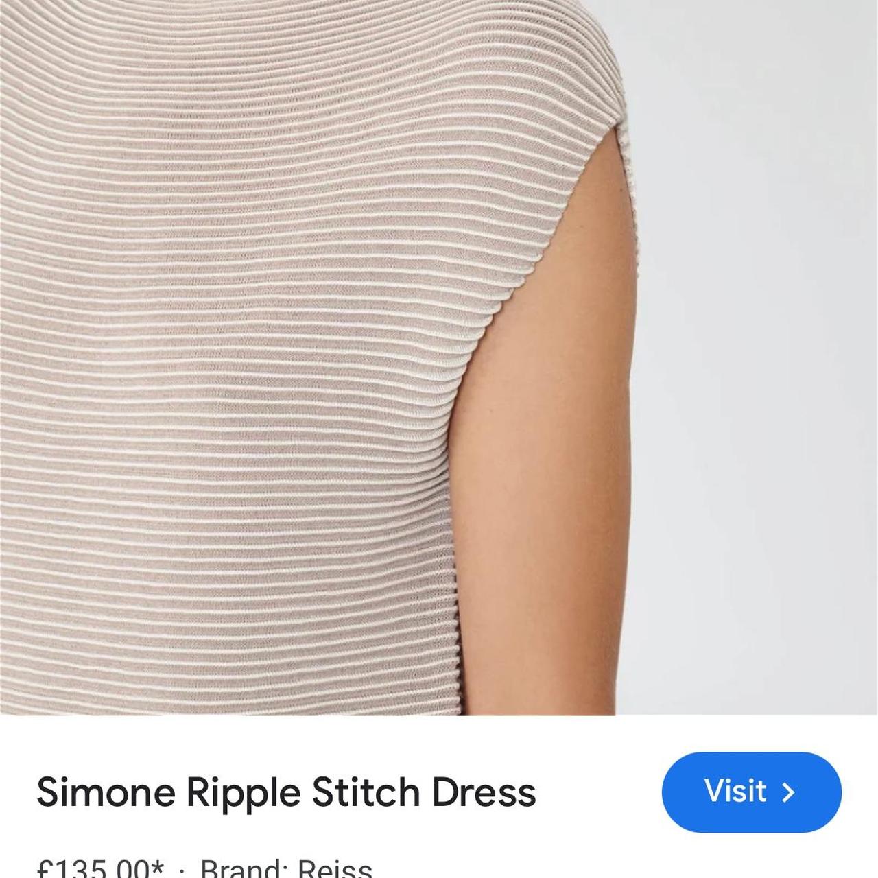 REISS Simone ripple stitch dress 👗 Rrp £135 Size 4... - Depop