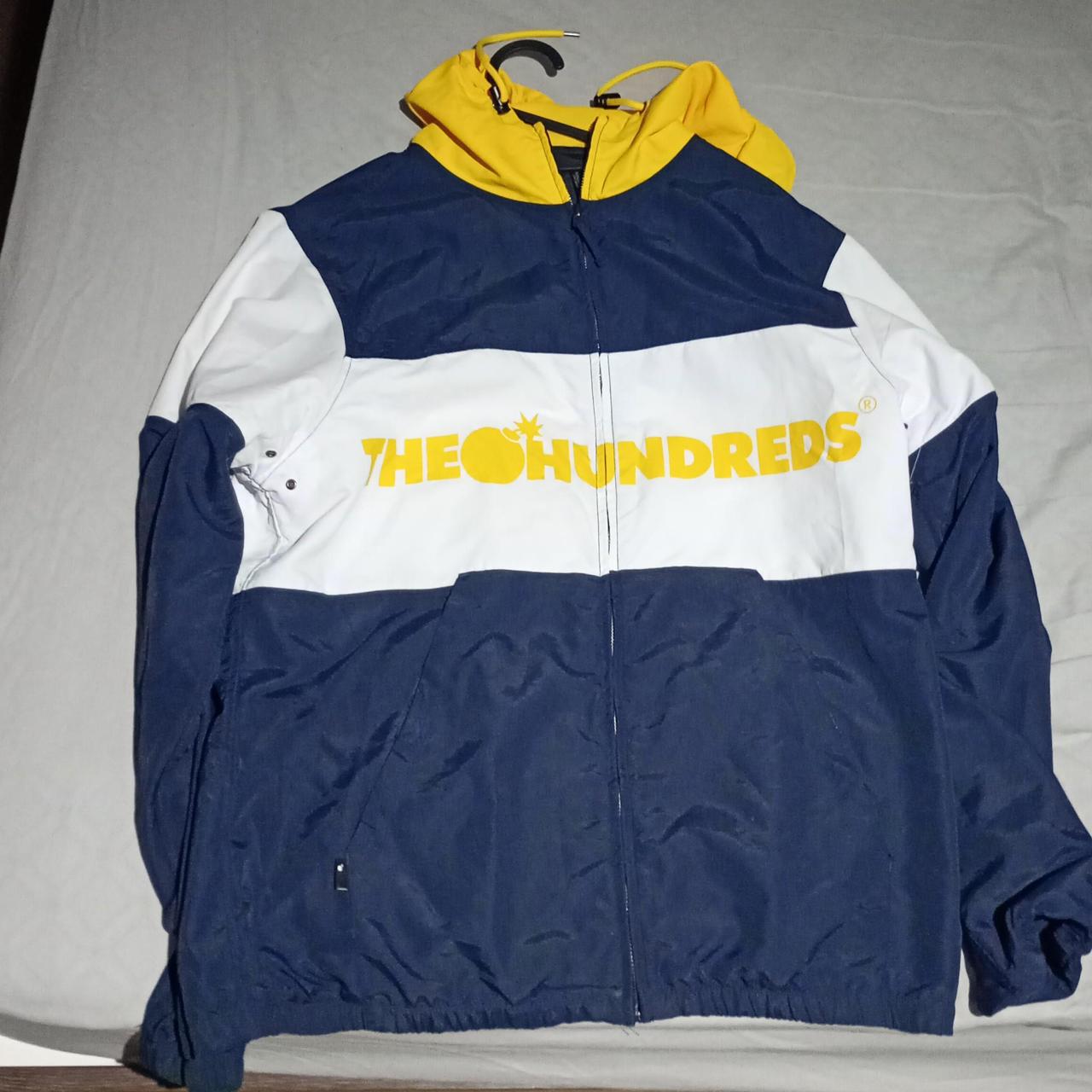 The Hundreds Jacket, Blue And Yellow Condition :... | Depop