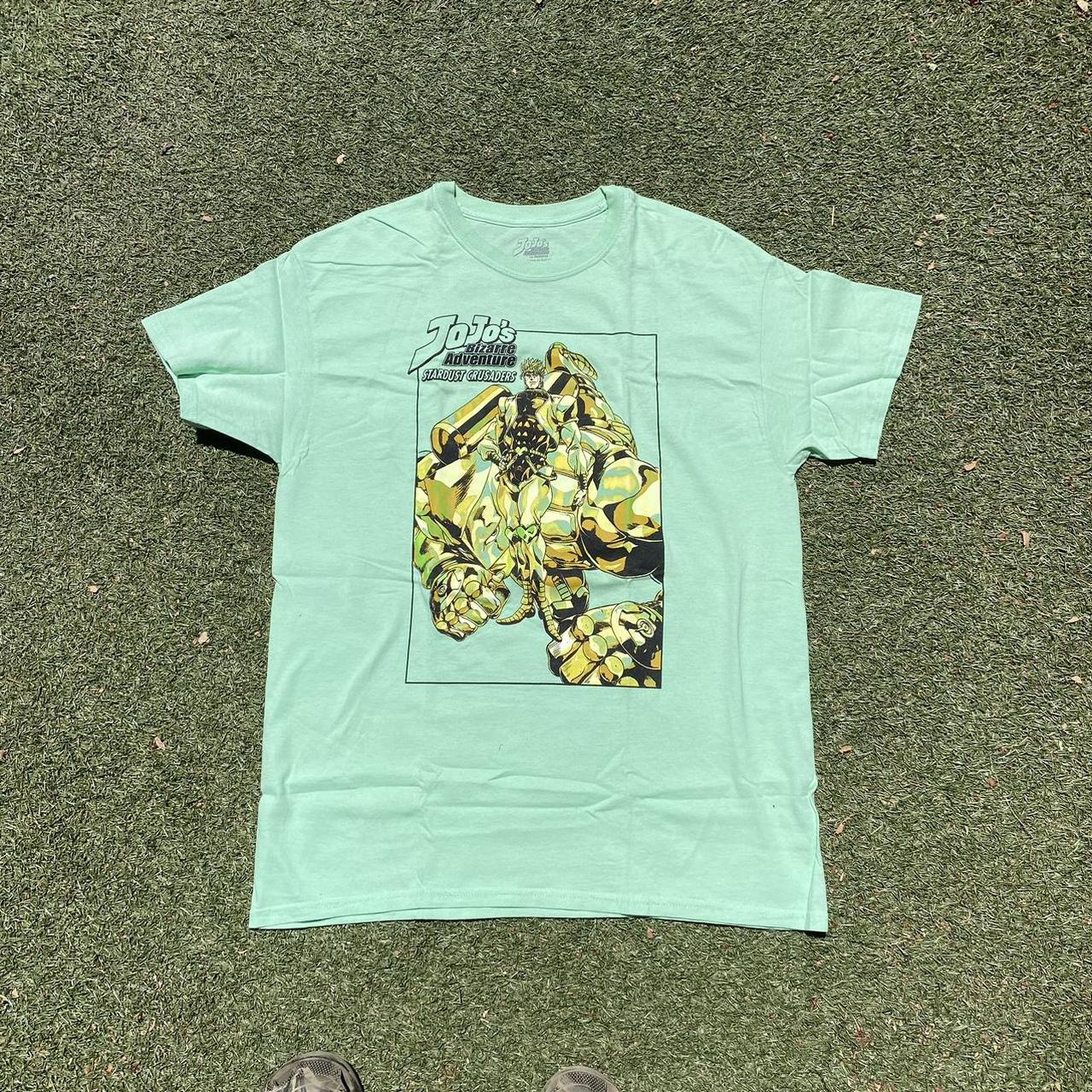 Jojos Bizarre Adventure s shirt in a turquoise... - Depop