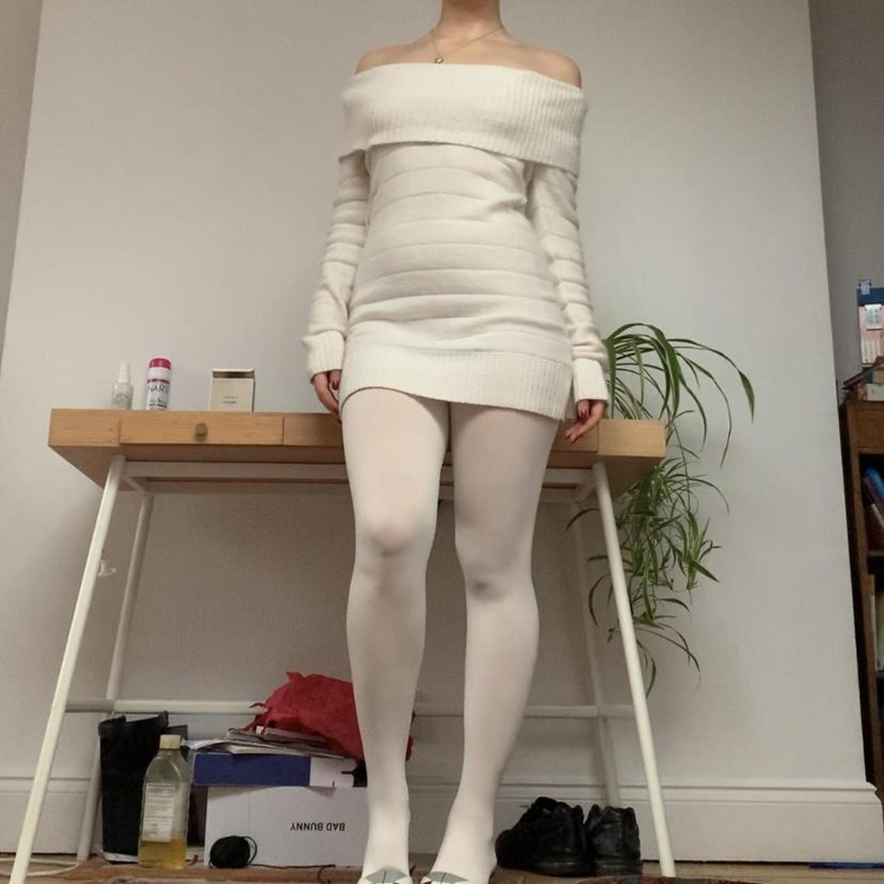 Pair of white tights One size - Depop