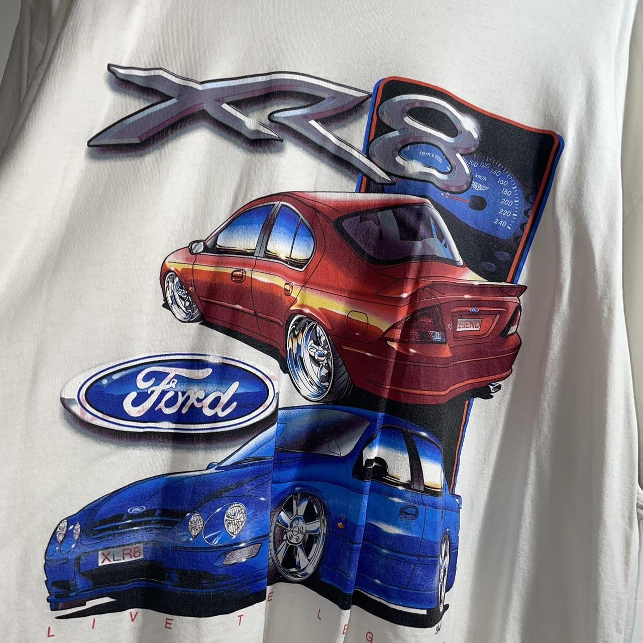 Vintage ford XR8 tee - no size but fits as an XL... - Depop
