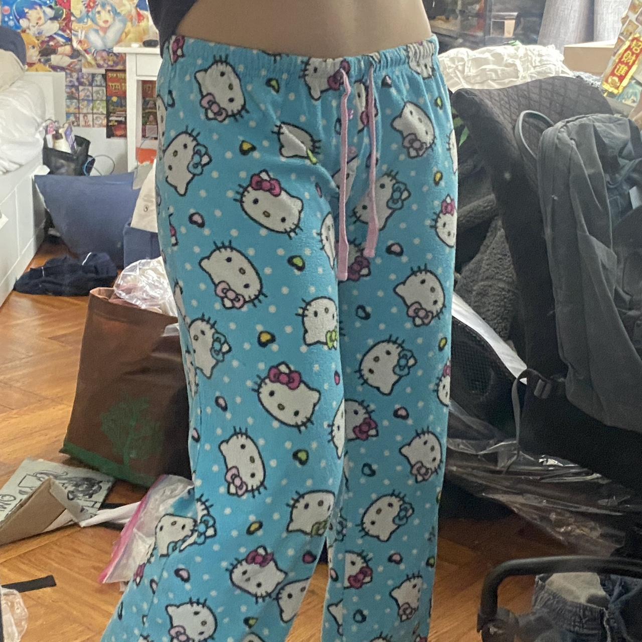light blue hello kitty pj pants , fits like a s - Depop