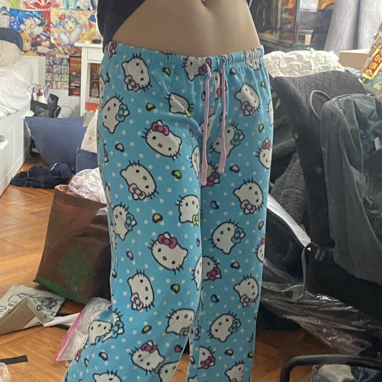 light blue hello kitty pj pants , fits like a s | Depop
