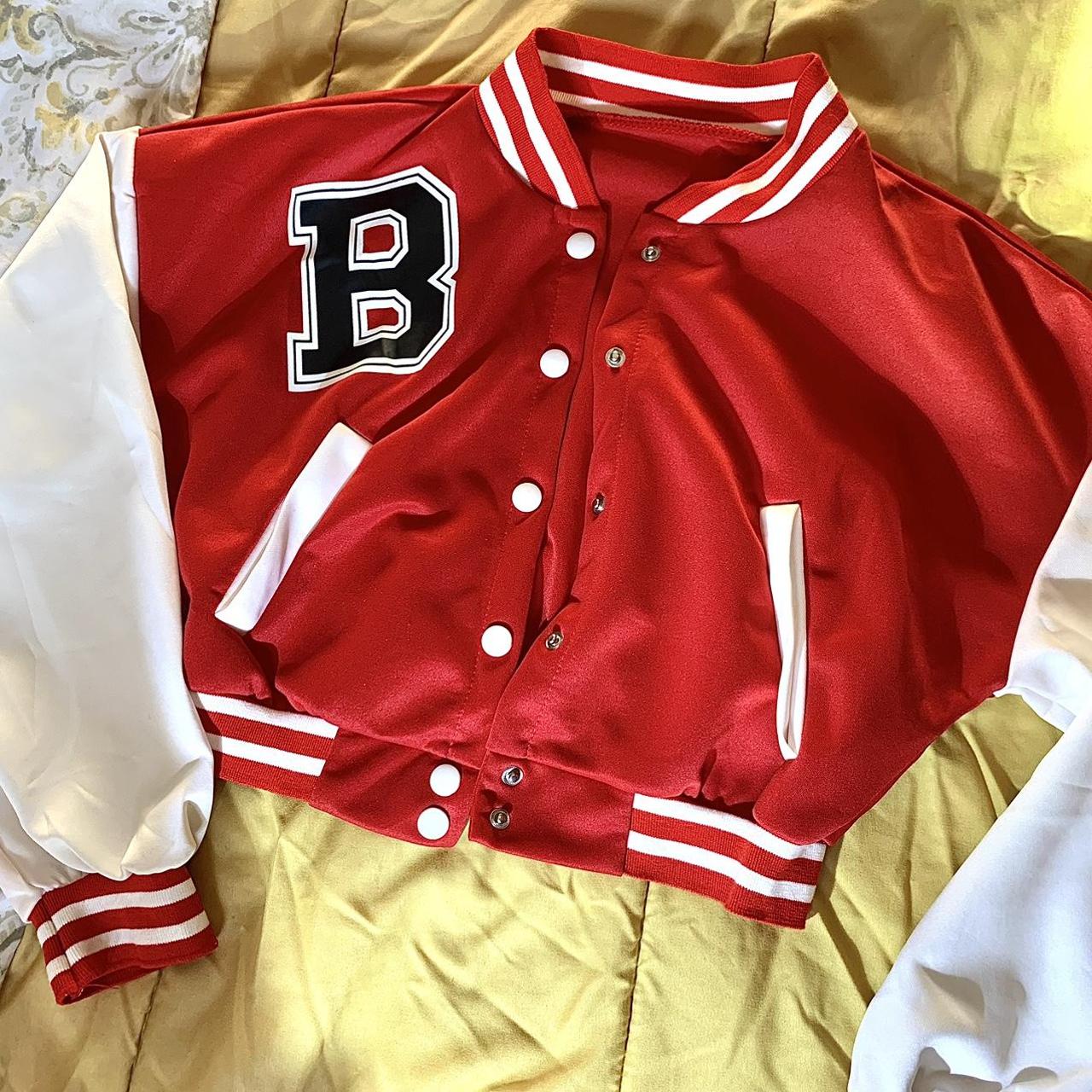 Cropped women’s letter man bomber jacket OFFER... - Depop