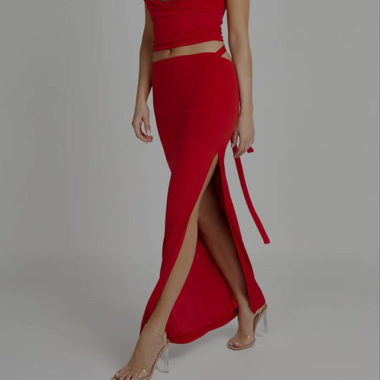 Red two-piece set. I love them, I got the wrong... - Depop