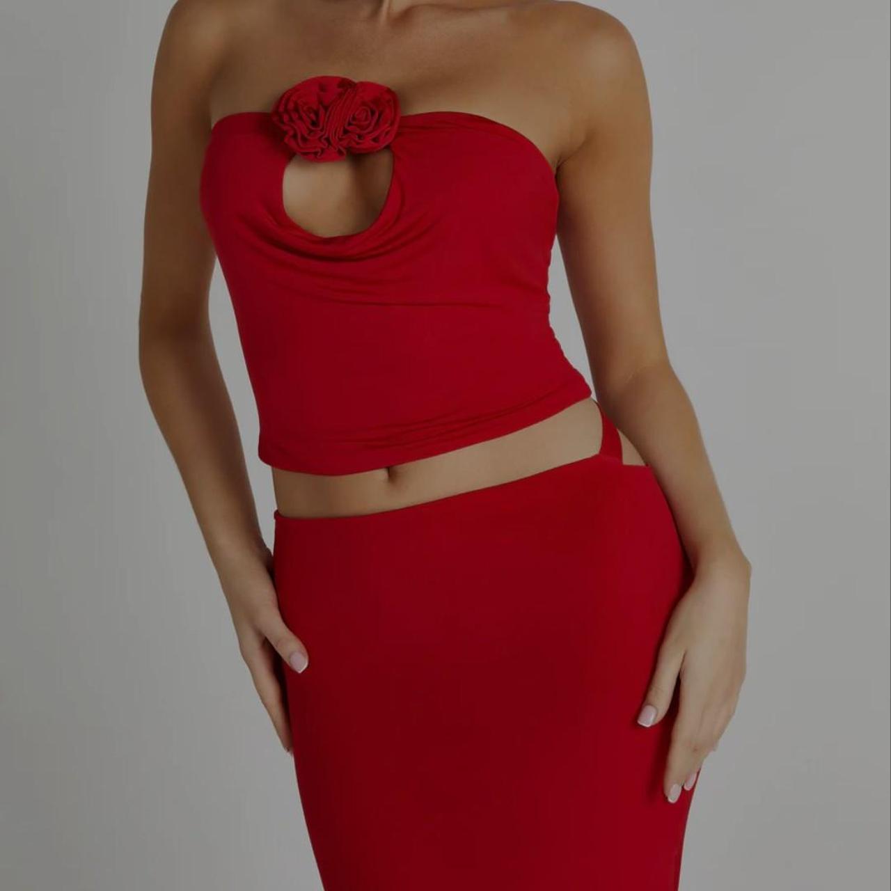 Red two-piece set. I love them, I got the wrong... - Depop