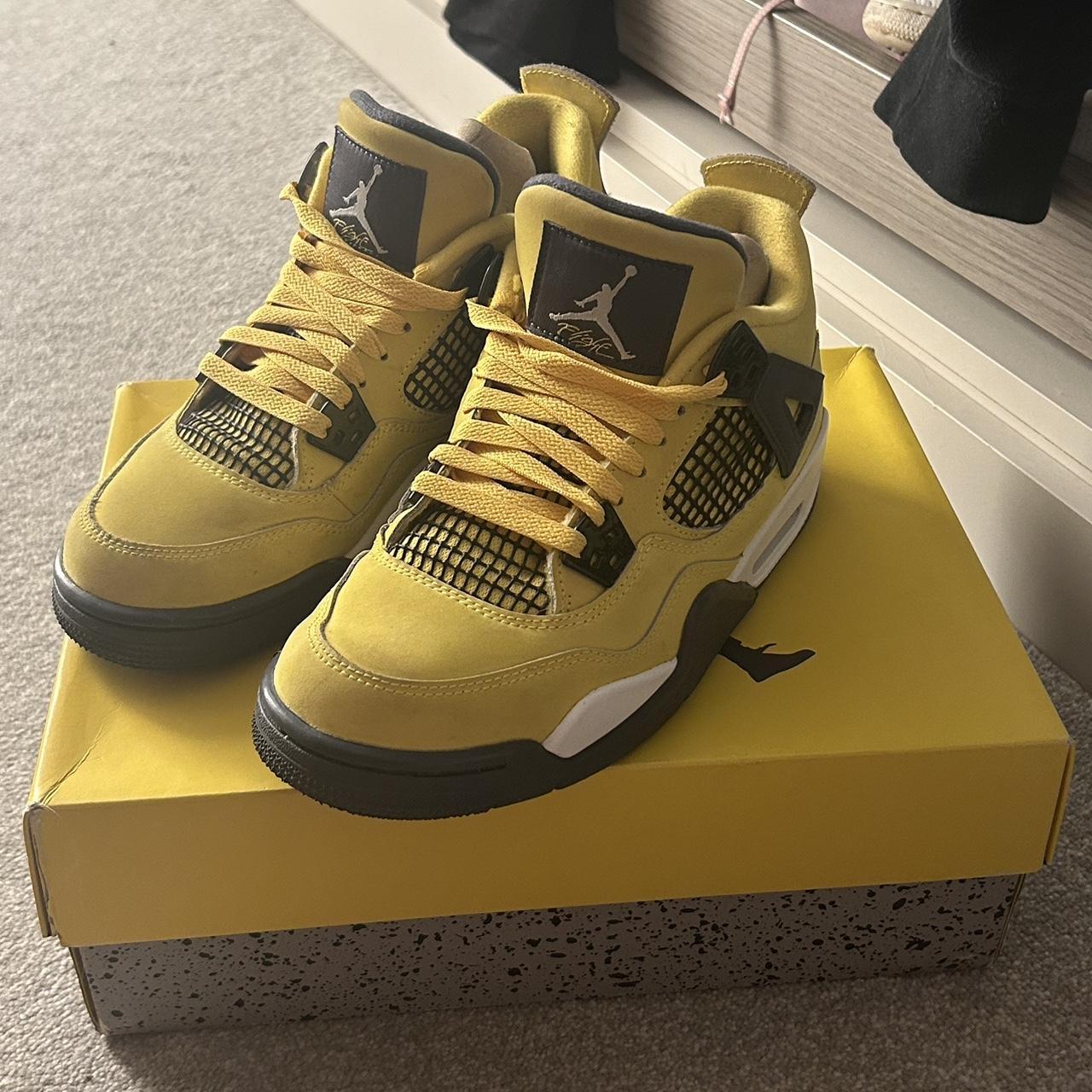 Air Jordan 4 Retro GS lightning 2021. Really good... - Depop