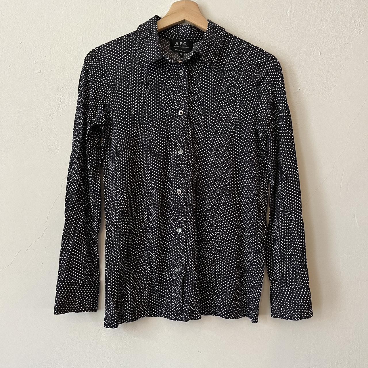 A.P.C. Polka Dot Button down Silky, stretchy... | Depop