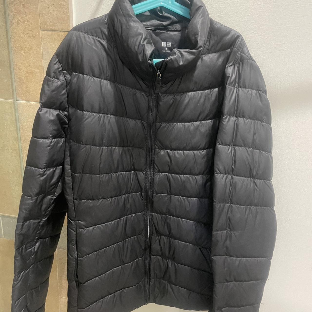 Black UNIQLO women’s lightweight puffer jacket.... | Depop