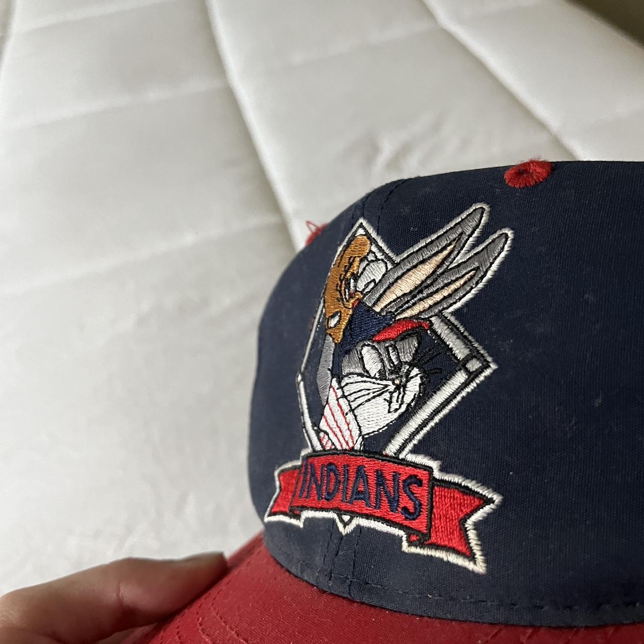 Vintage Bugs Bunny Baseball Indians hat Good... - Depop