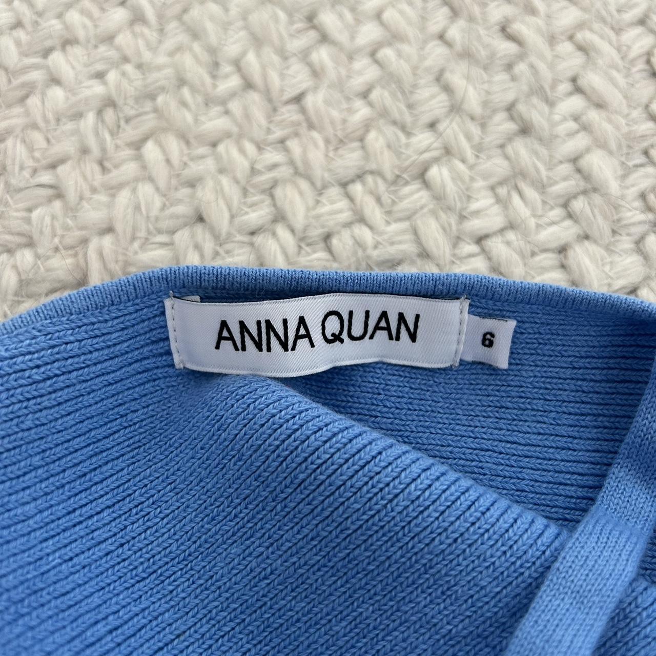 Anna quan blue wrap crop top Size 6 | Depop
