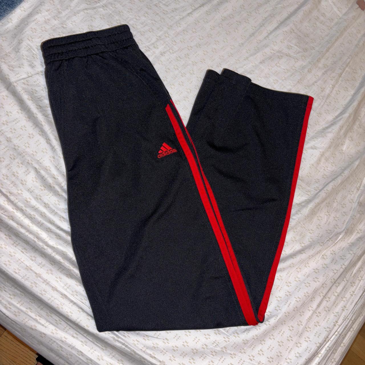 Black and red Adidas sweatpants Fits like a women’s... | Depop