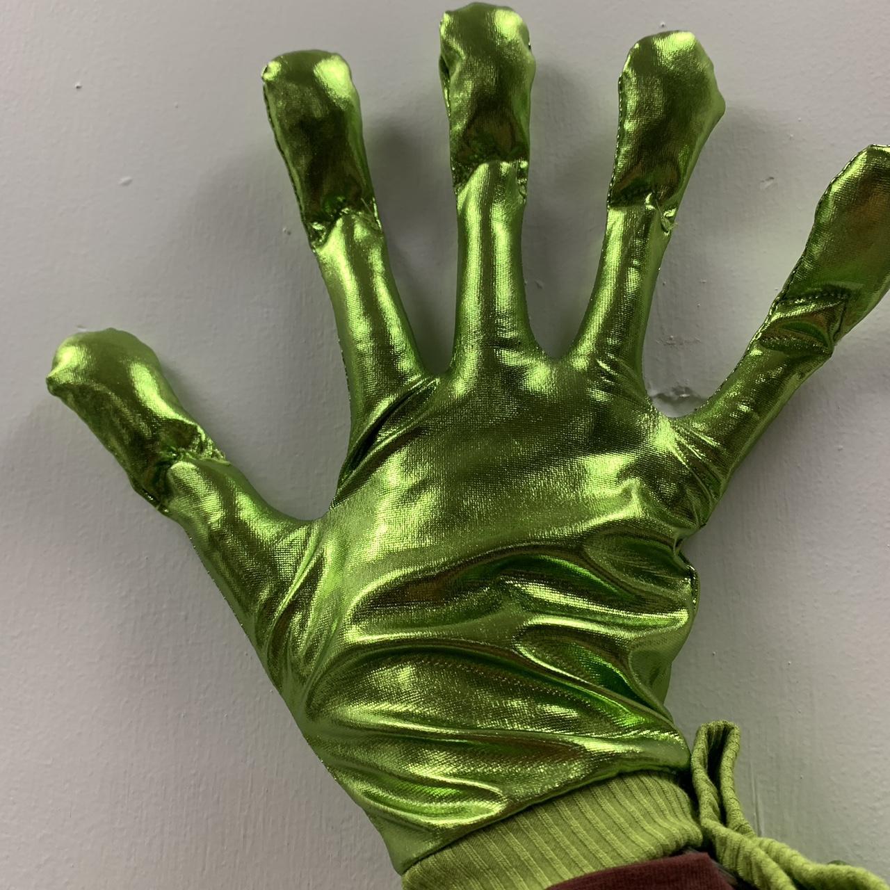 ZARA Green Alien gloves big finger tips Kids size... - Depop
