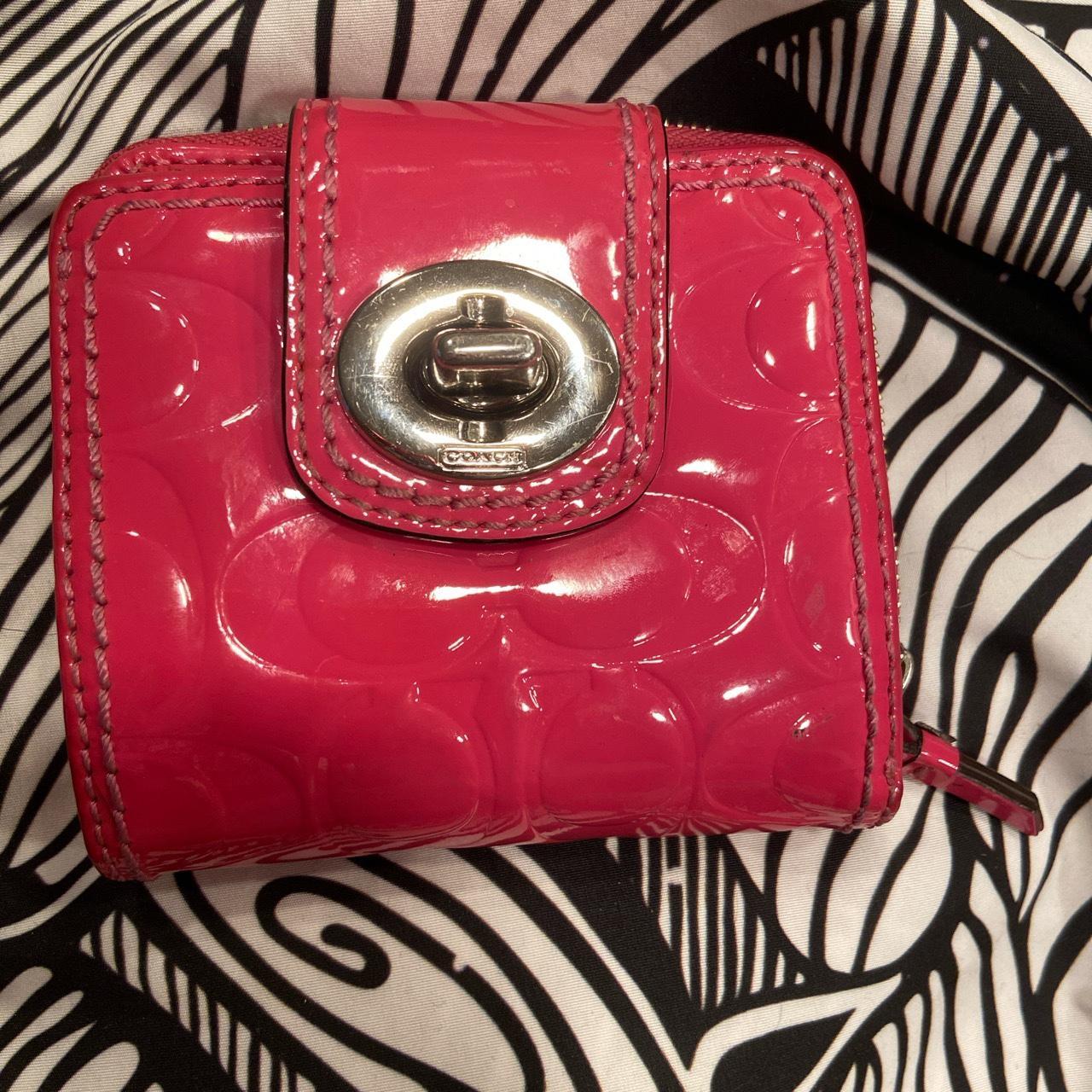 Vibrant hot pink coach wallet🦩 ️‍🔥 Does have some... - Depop