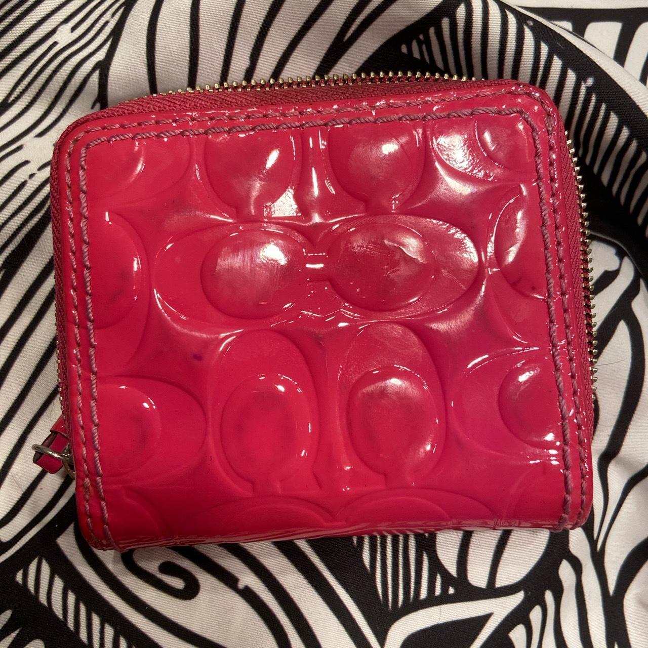Vibrant hot pink coach wallet🦩 ️‍🔥 Does have some... - Depop