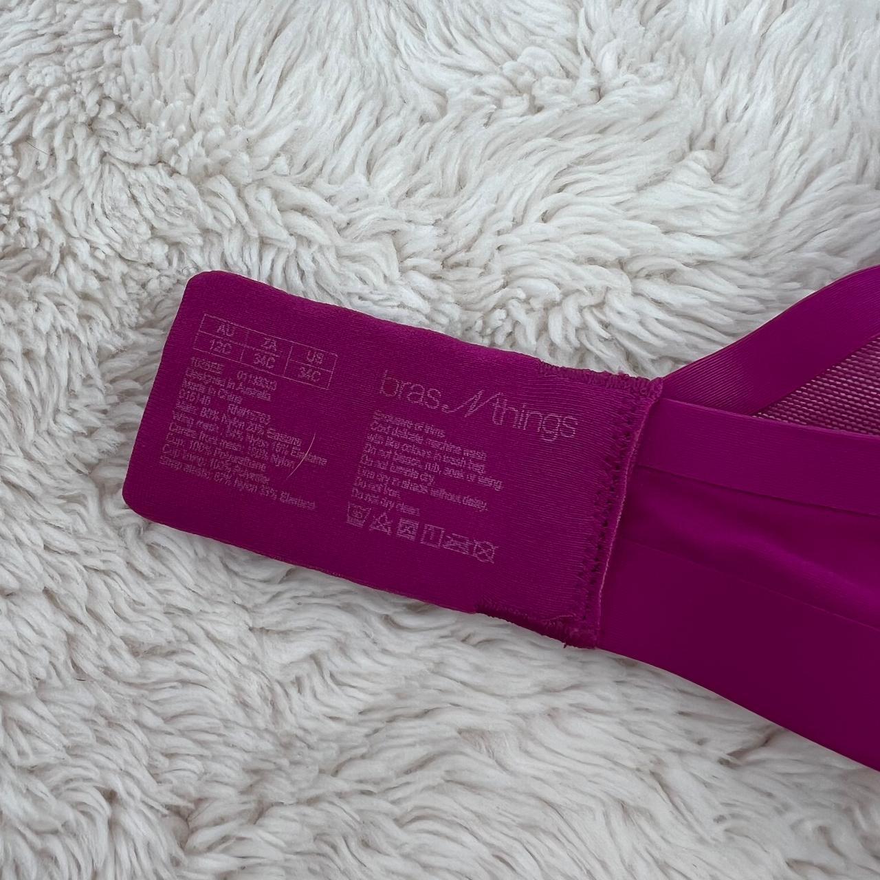 BRAS AND THINGS FUCHSIA PUSH-UP BRA SIZE 12C PRICE... - Depop