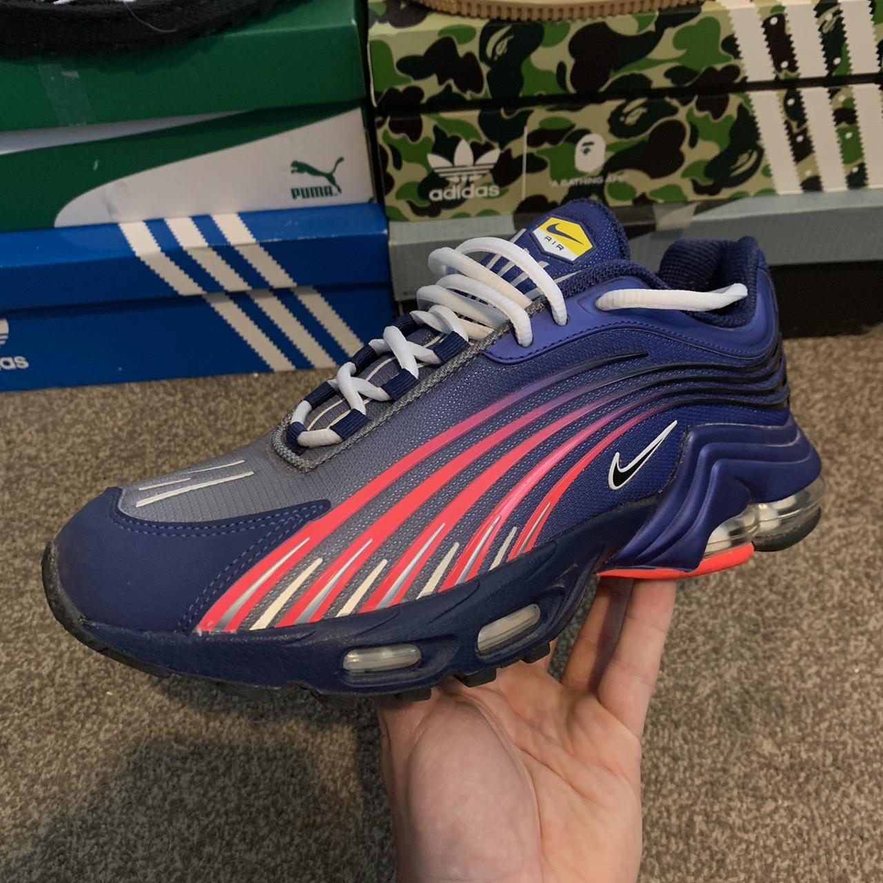 Nike Tn Air Max Plus 2 Royal Blue Pink Uk8 worn 3... - Depop