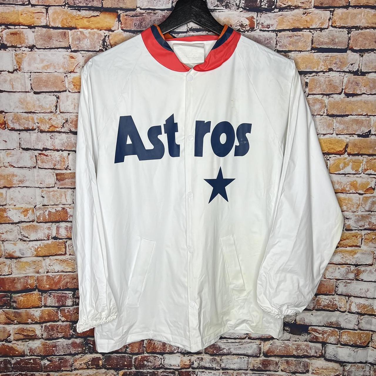 Vintage Houston Astros Baseball Windbreaker Jacket... - Depop