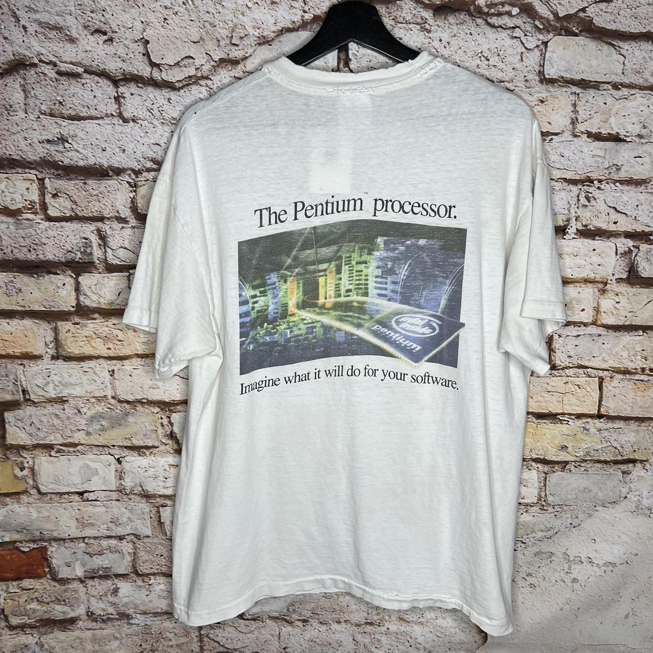 Vintage Intel Inside Computer Processor T Shirt... - Depop